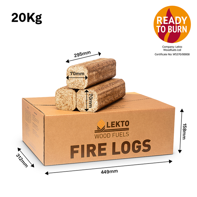 Fire Logs - Quality Compressed Wood Logs | Lekto Woodfuels