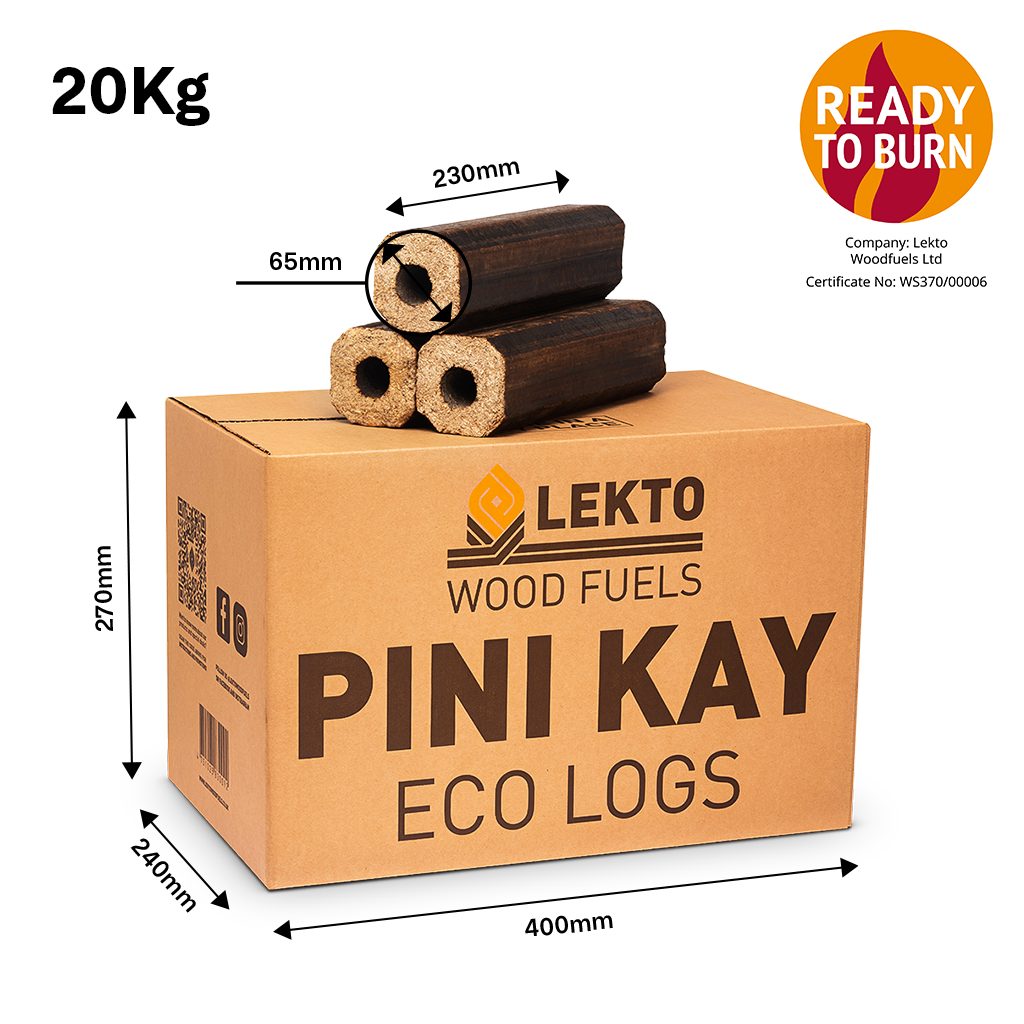 Pini Kay Eco Logs - High Heat Ecologs | Lekto Woodfuels